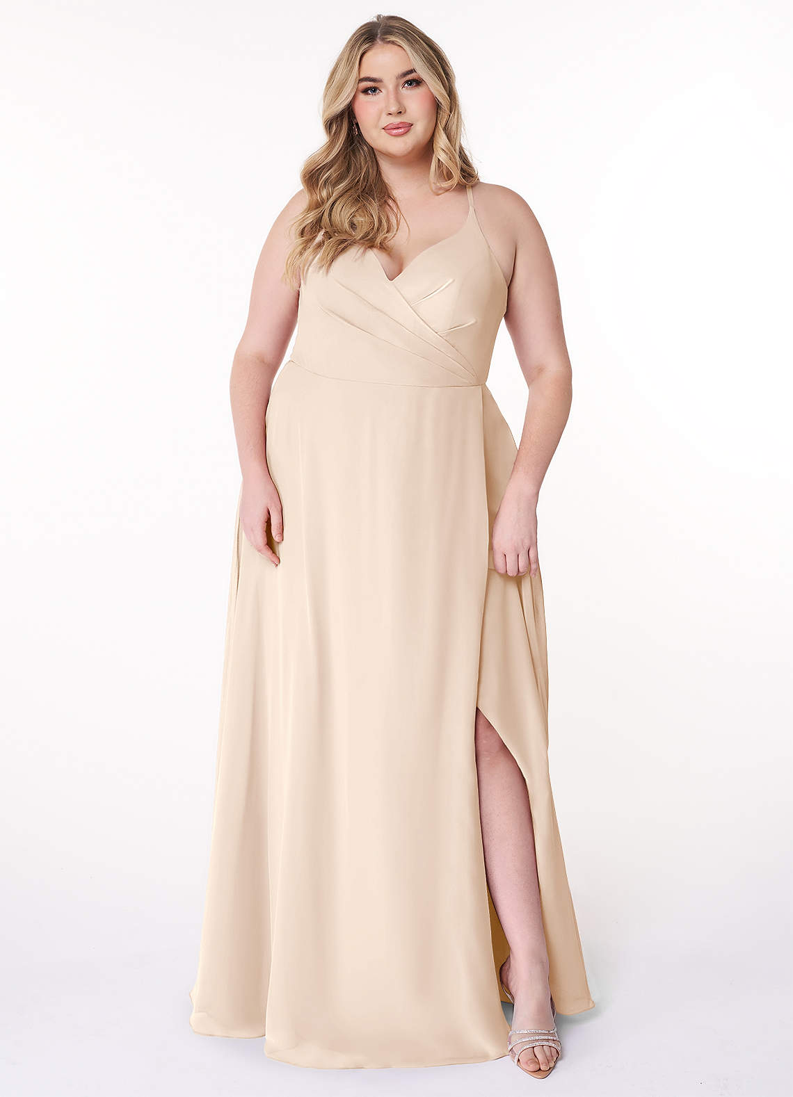 White Alabaster Azazie Davis Bridesmaid Dresses | Azazie