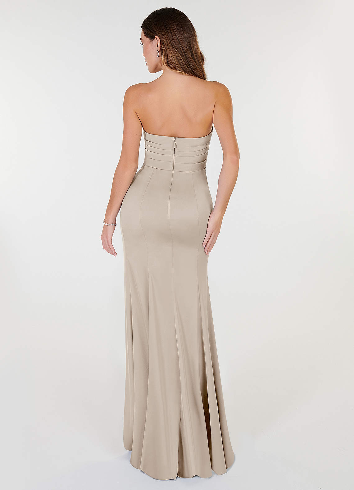 Frost Azazie Yola Stretch Satin Dress Bridesmaid Dresses | Azazie