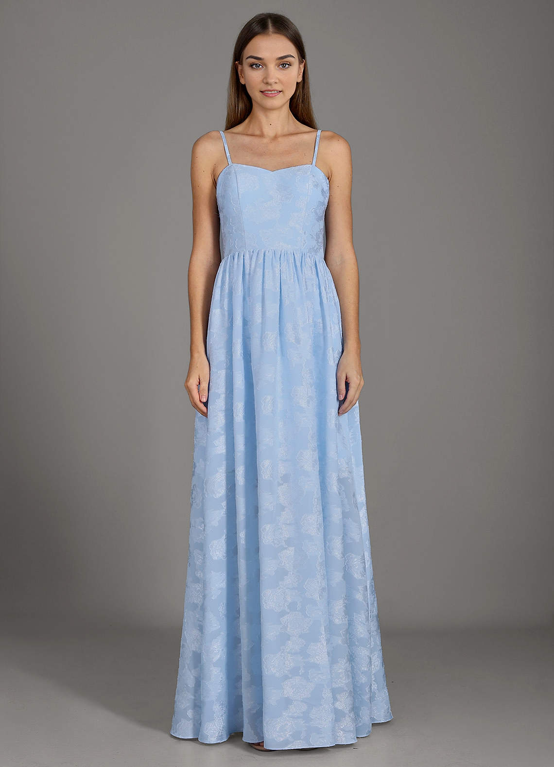 Amellia Powder Blue Maxi Dress | Azazie
