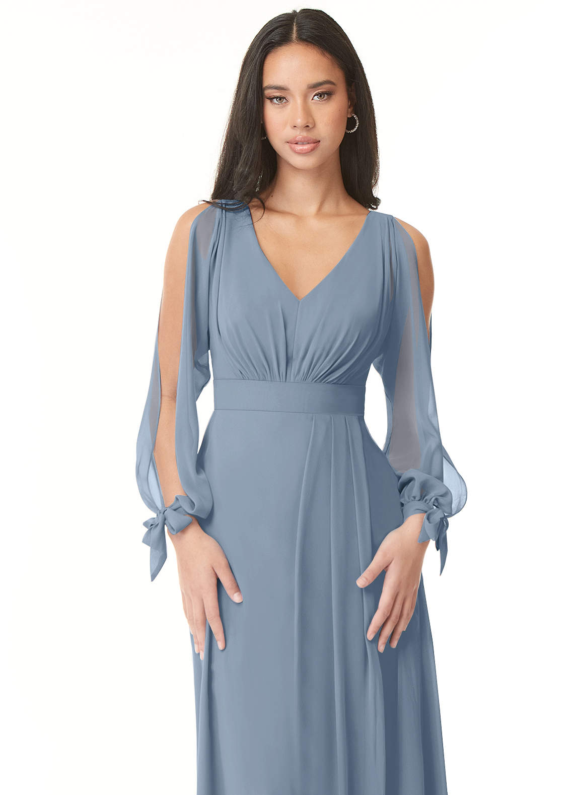 Dusty Blue Azazie Matilda Bridesmaid Dresses | Azazie
