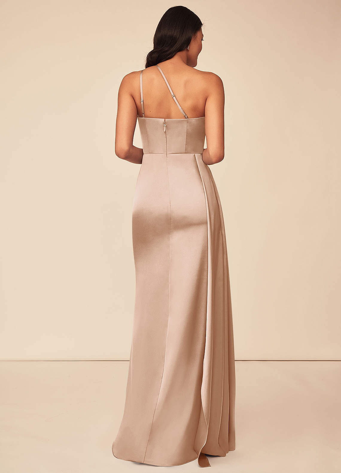 Azazie Maron Stretch Satin Dress English Rose Bridesmaid Dresses | Azazie