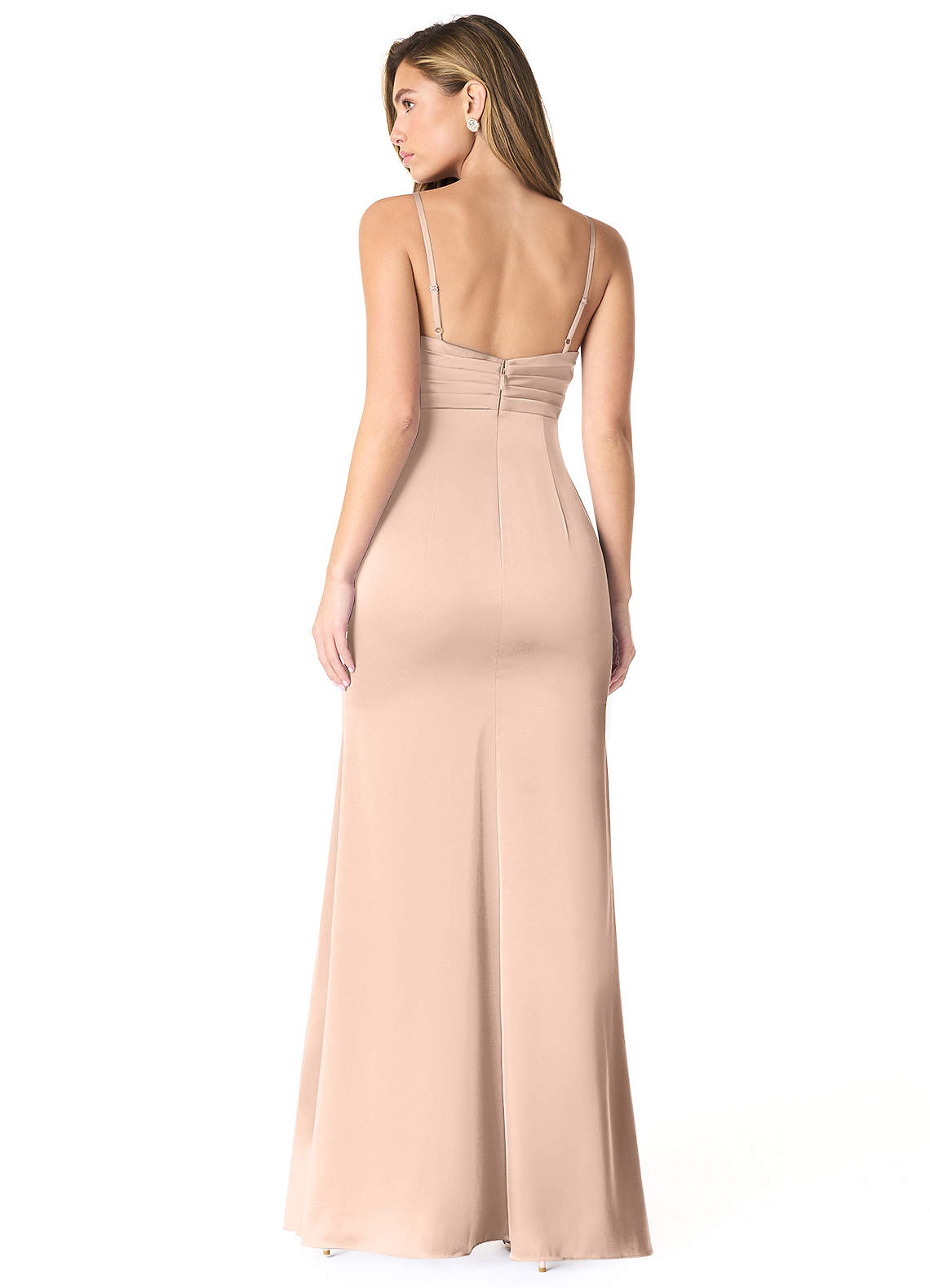 Azazie Linia Stretch Satin Dress English Rose Bridesmaid Dresses | Azazie