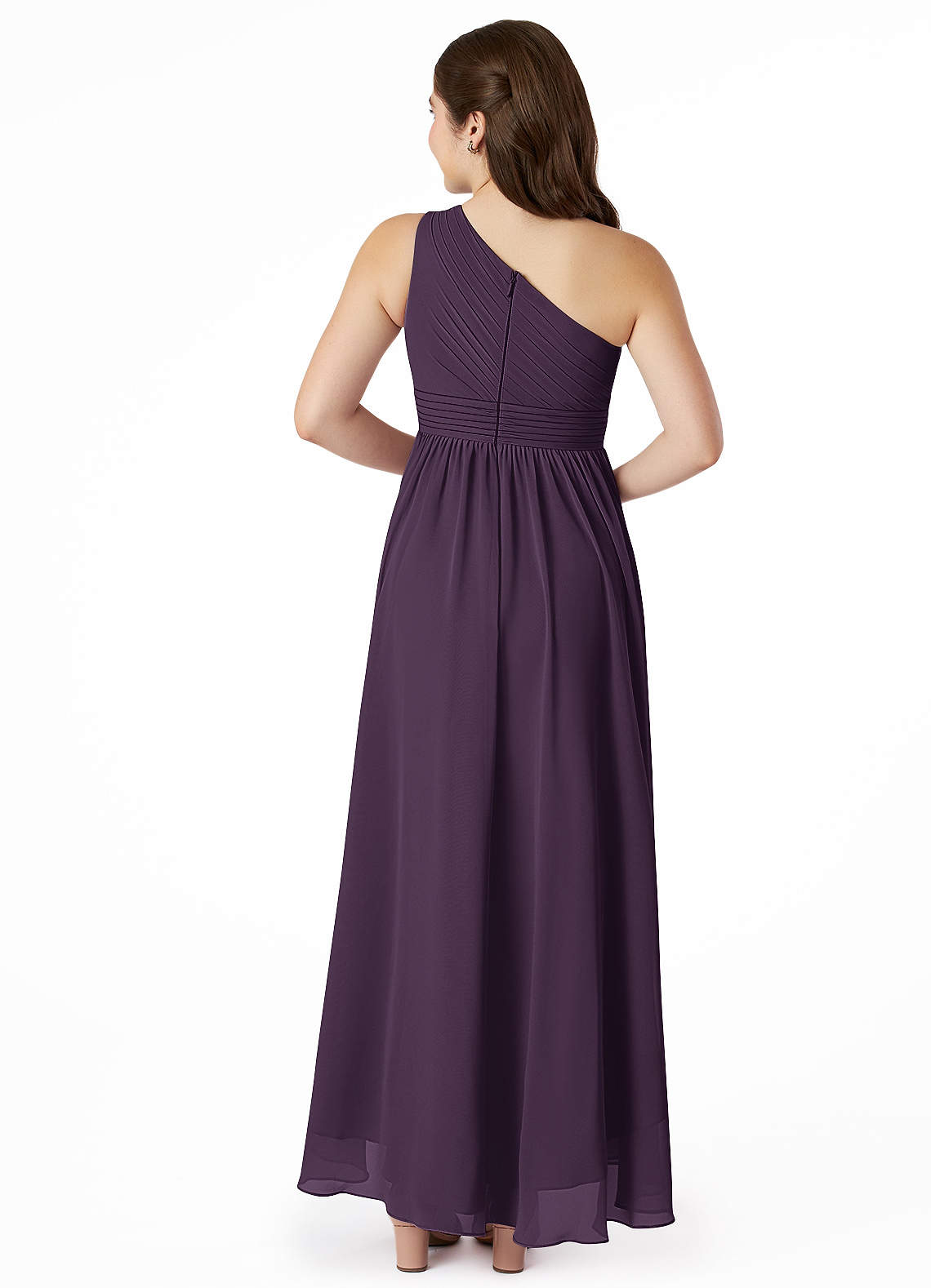 Plum Azazie Mathilda Junior Junior Bridesmaid Dresses | Azazie