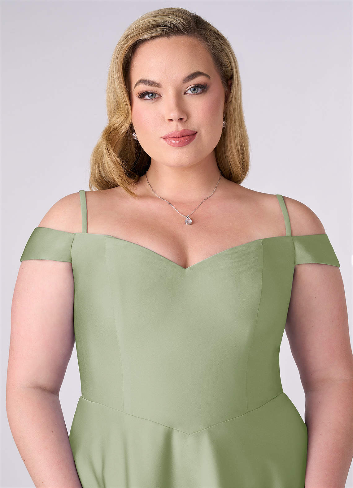 Dusty Sage Barbie™ AZAZIE 1013 Bridesmaid Dresses | Azazie