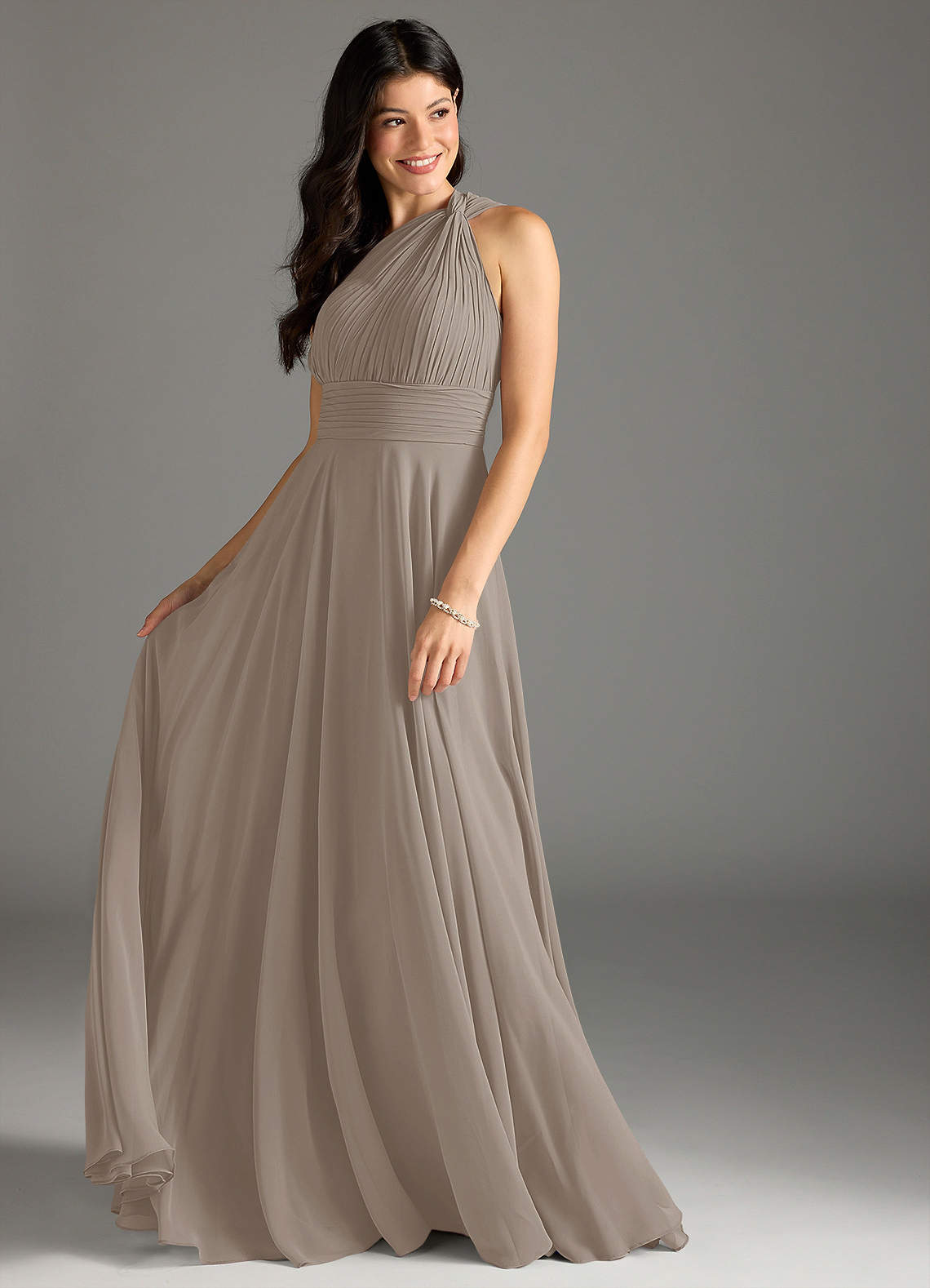 Azazie Charlize Taupe Bridesmaid Dresses | Azazie