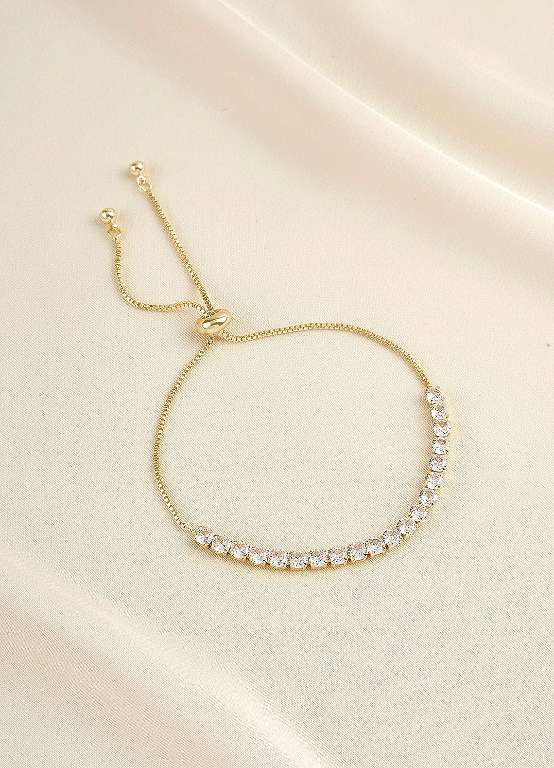 Rhinestone Adjustable Strand Bracelet | Azazie