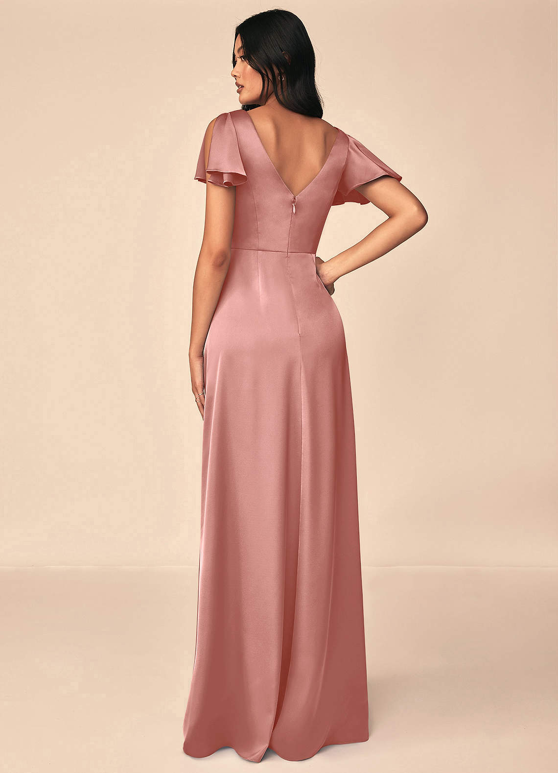 Rosette Azazie Soren Stretch Satin Dress Bridesmaid Dresses | Azazie