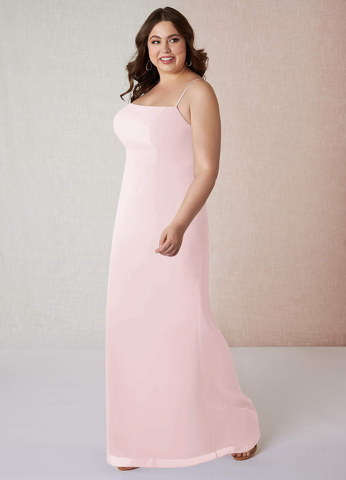 Blushing Pink Azazie Tayla Bridesmaid Dresses | Azazie