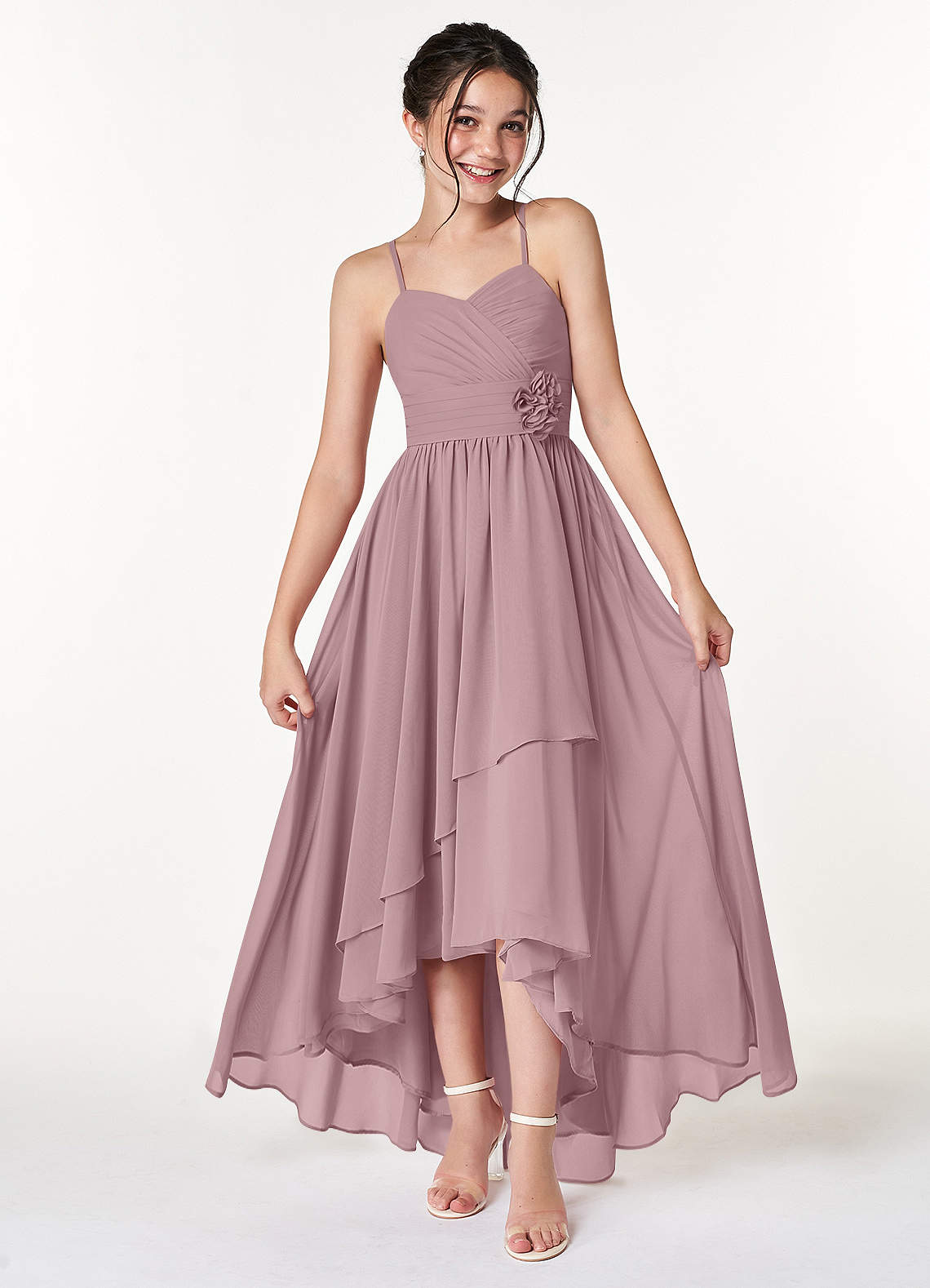 Dusty Rose Azazie Catalina JBD Junior Bridesmaid Dresses | Azazie