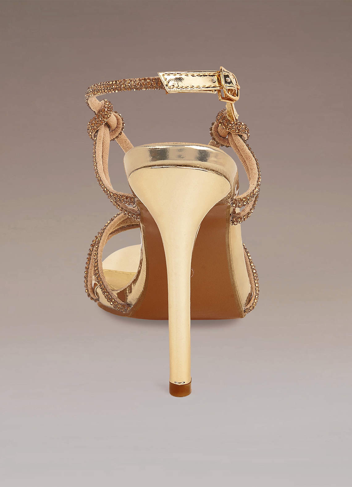 Gold Gold Rhinestone High Heels | Azazie