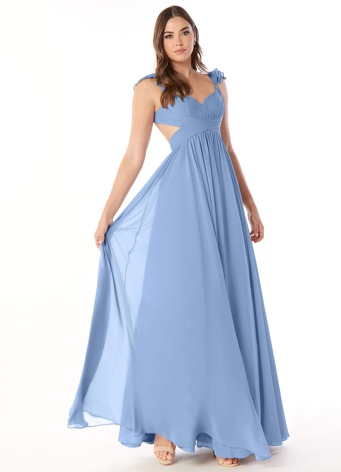 Azazie Kasia Steel Blue Bridesmaid Dresses | Azazie