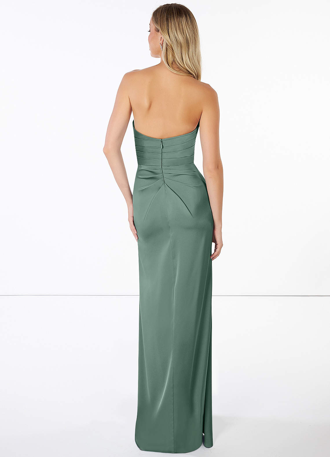 Eucalyptus Azazie Lexie Stretch Satin Dress Bridesmaid Dresses | Azazie