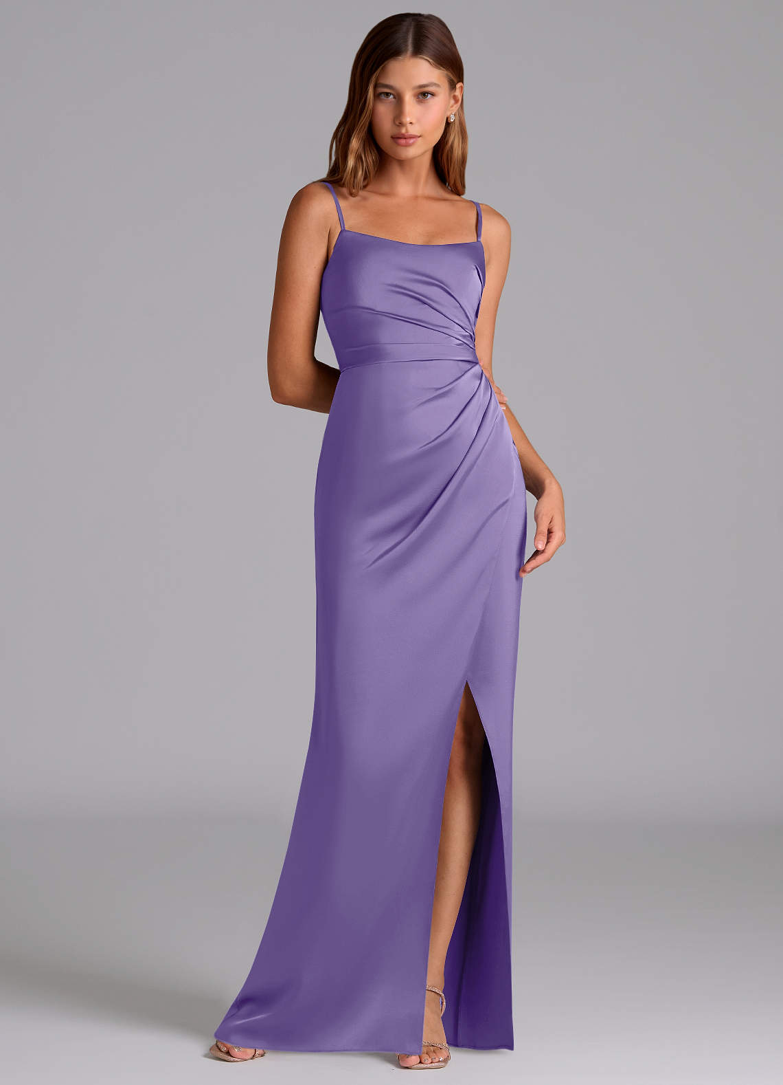 Azazie Calandra Tahiti Stretch Satin Bridesmaid Dresses | Azazie