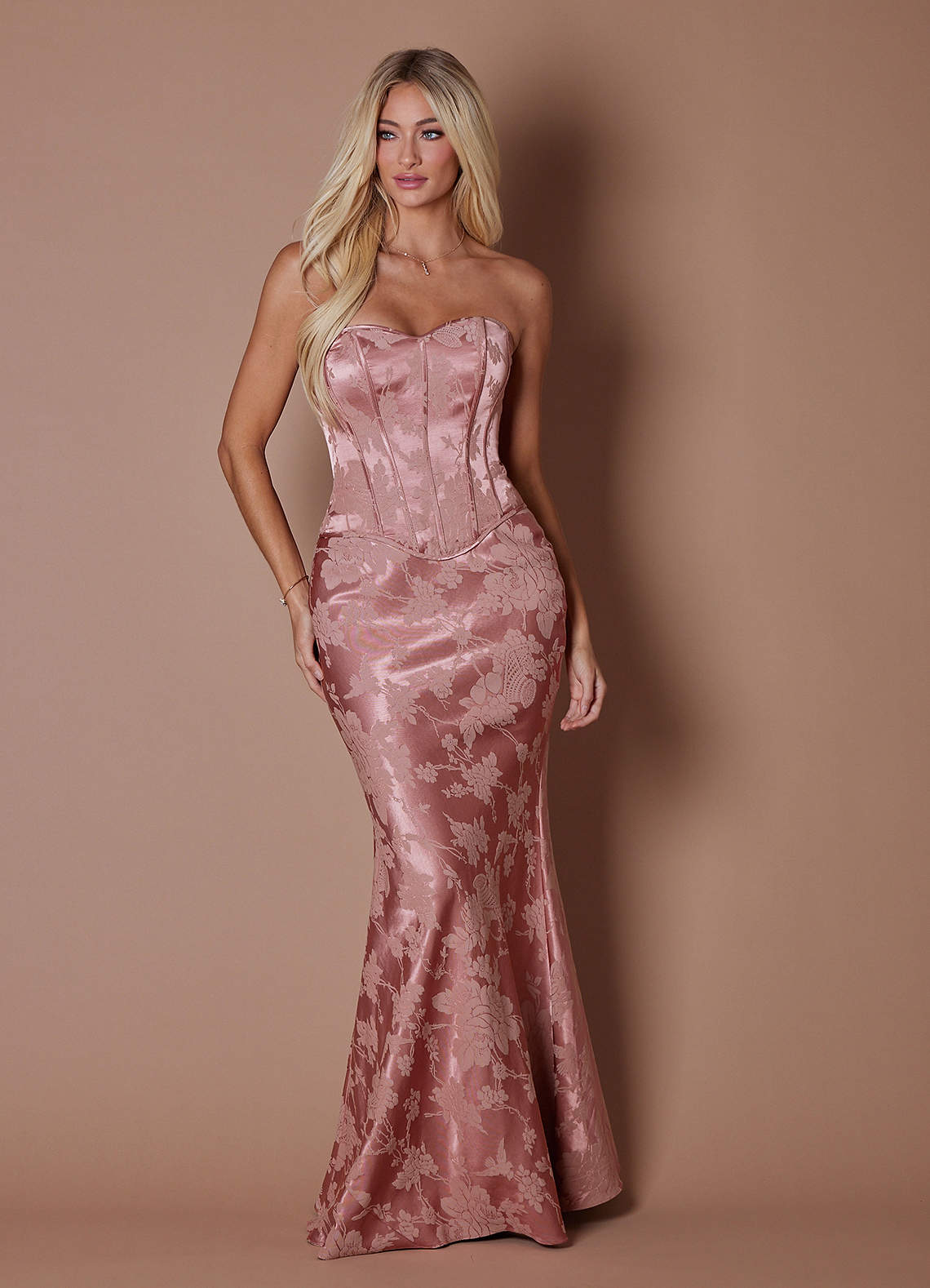 Alicia Rosewood Pink Two Piece Dress | Azazie