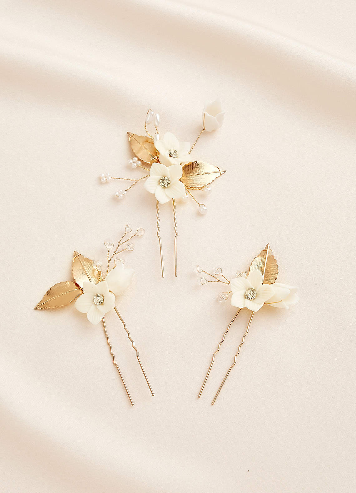 Ceramic Floral Hairpin Set | Azazie