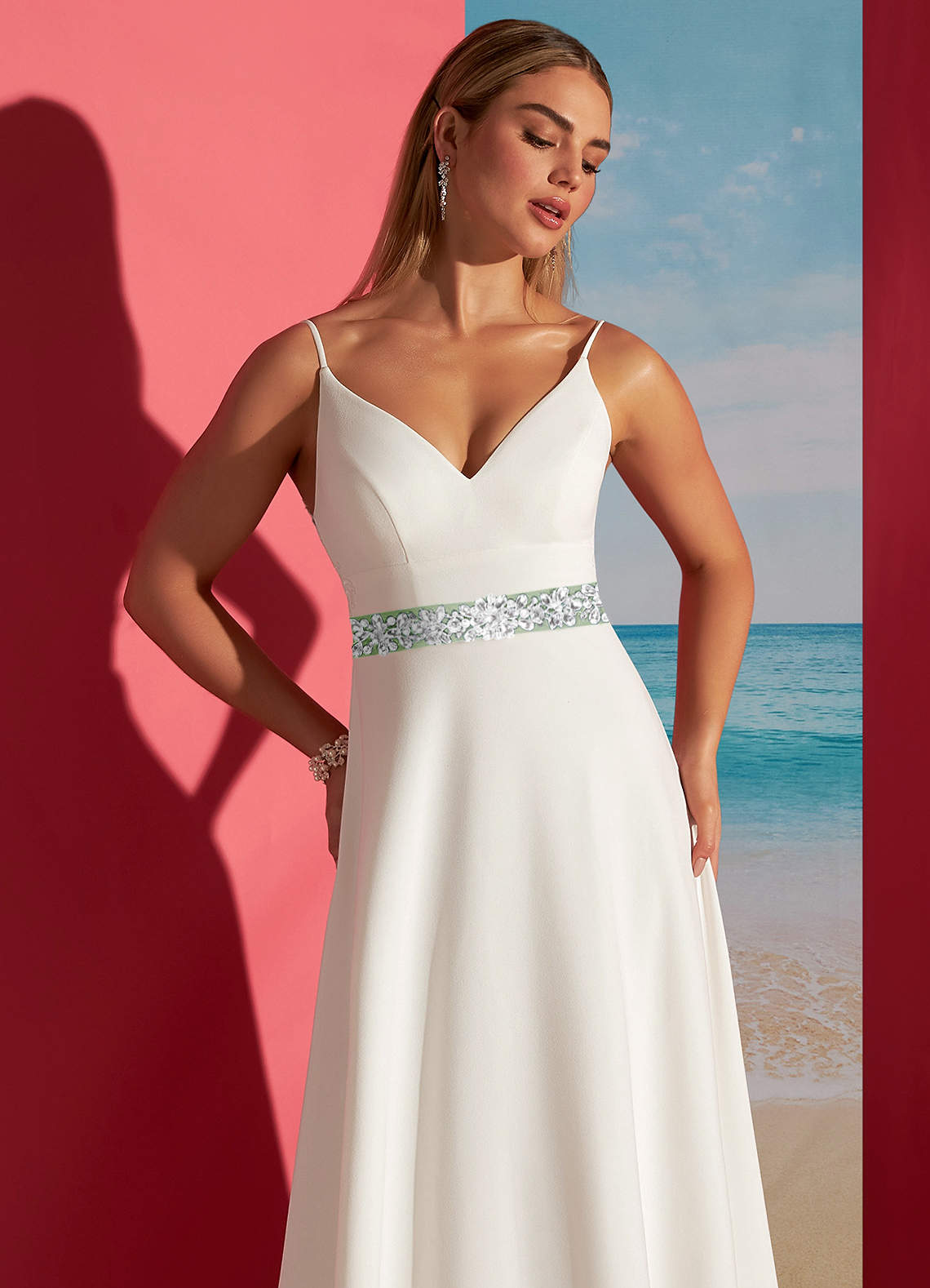 Chiffon Sash with Starlight Beading | Azazie