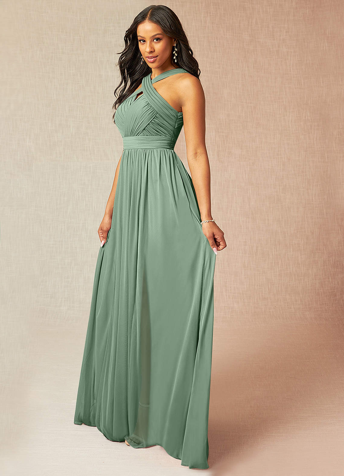 Azazie Hillian Matcha Bridesmaid Dresses | Azazie