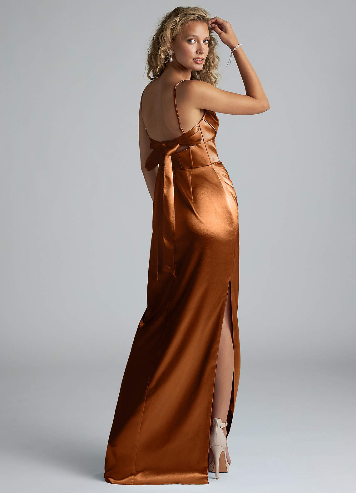 Copper Azazie Mai Bridesmaid Dresses | Azazie