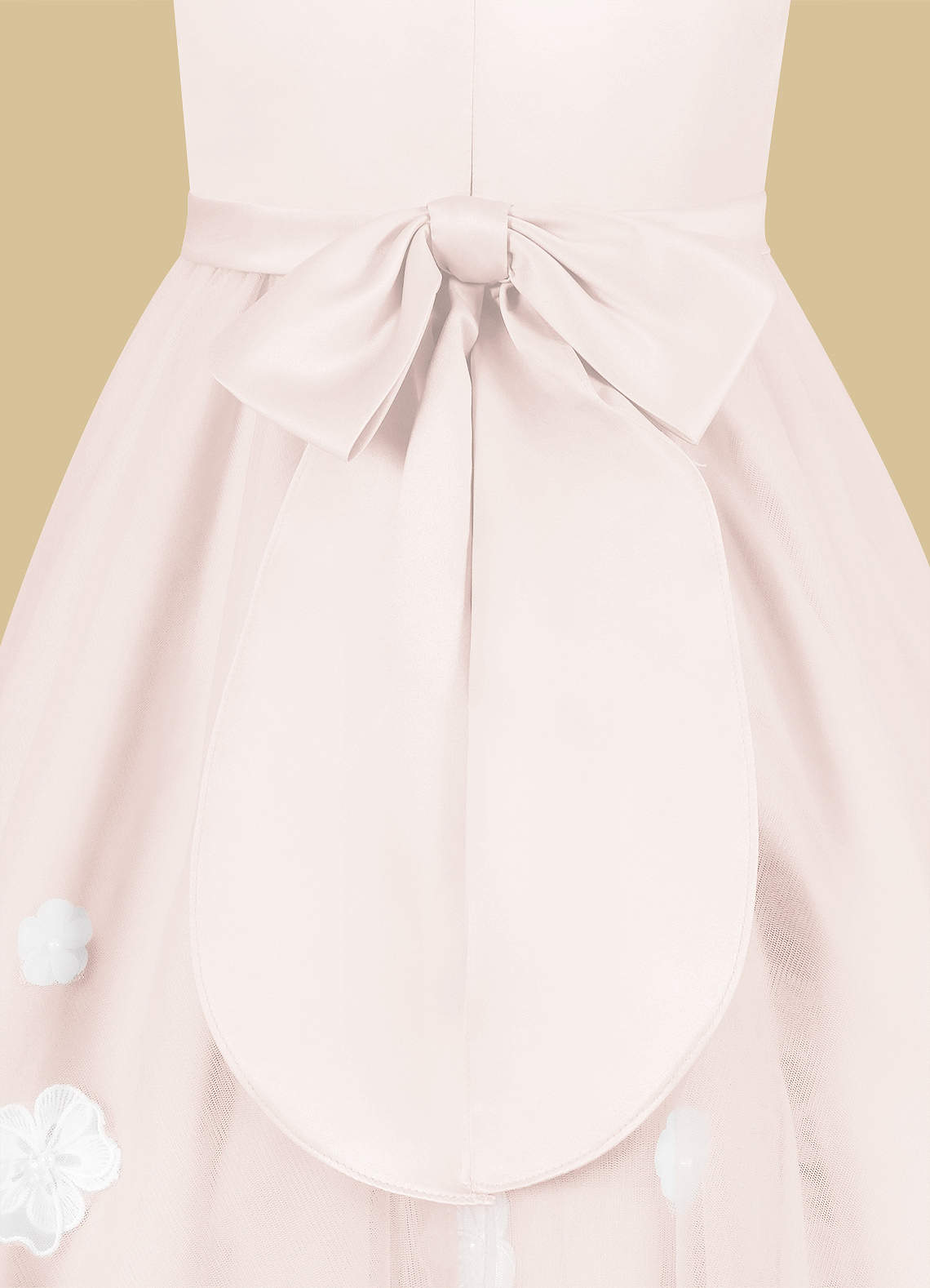 Rose Petal Azazie Minny A-Line Lace Tulle Tea-Length Dress | Azazie