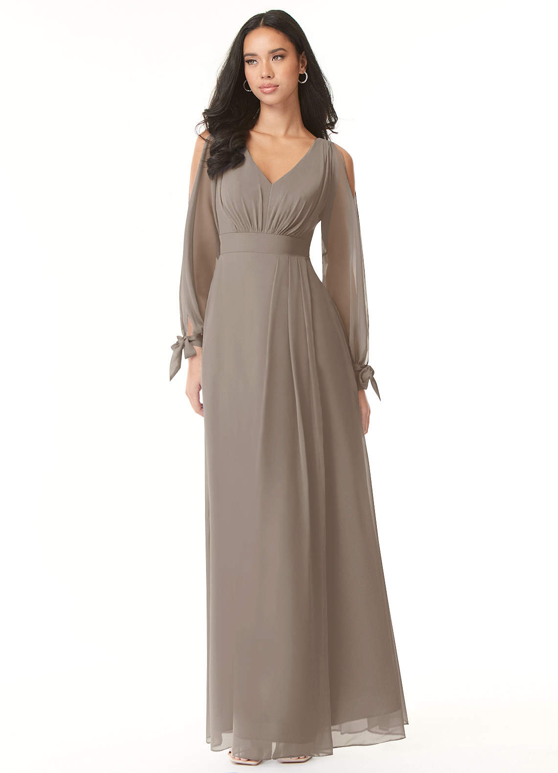 Taupe Azazie Matilda Bridesmaid Dresses | Azazie