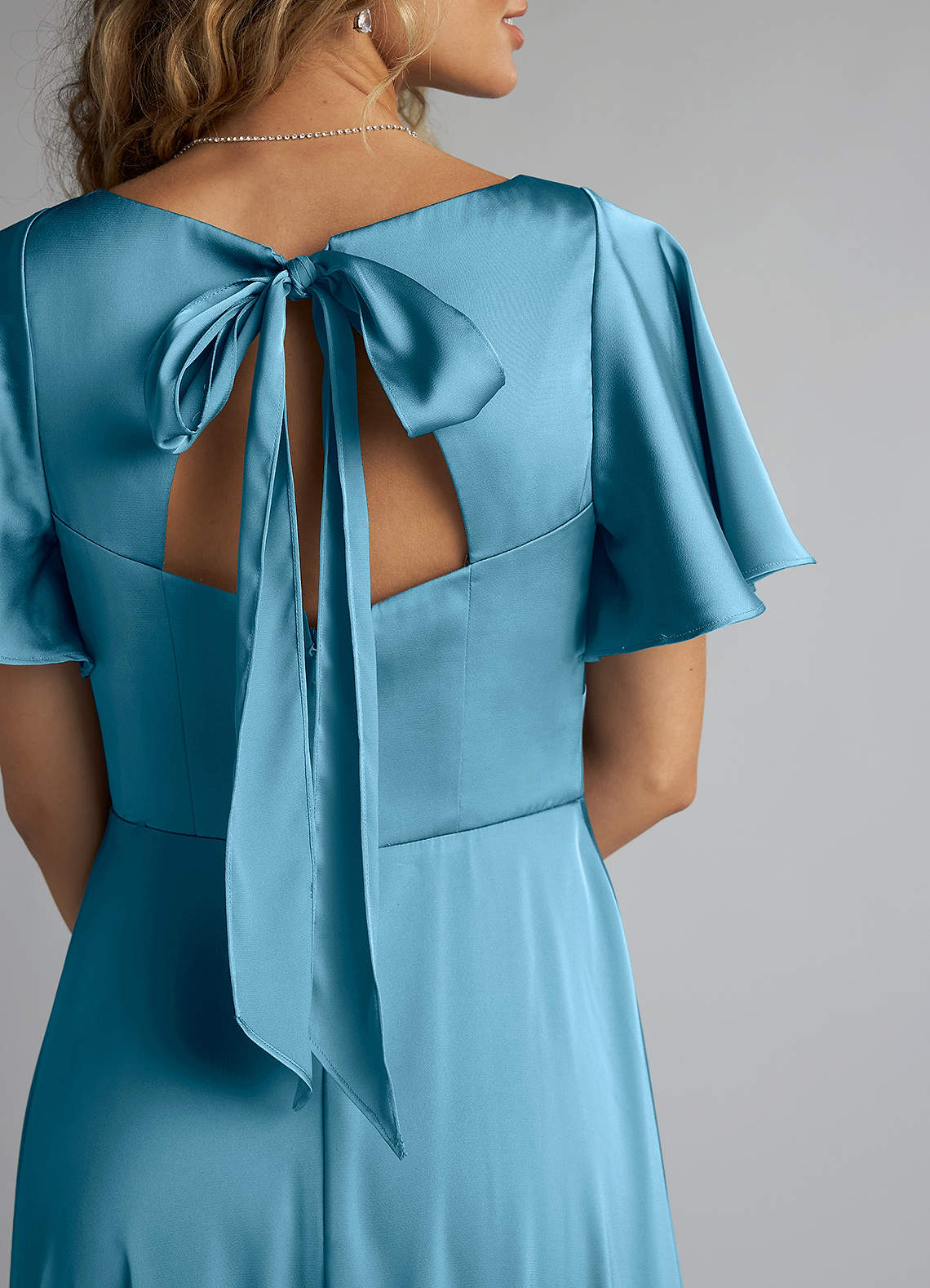 Steel Blue Azazie Kimber Bridesmaid Dresses | Azazie