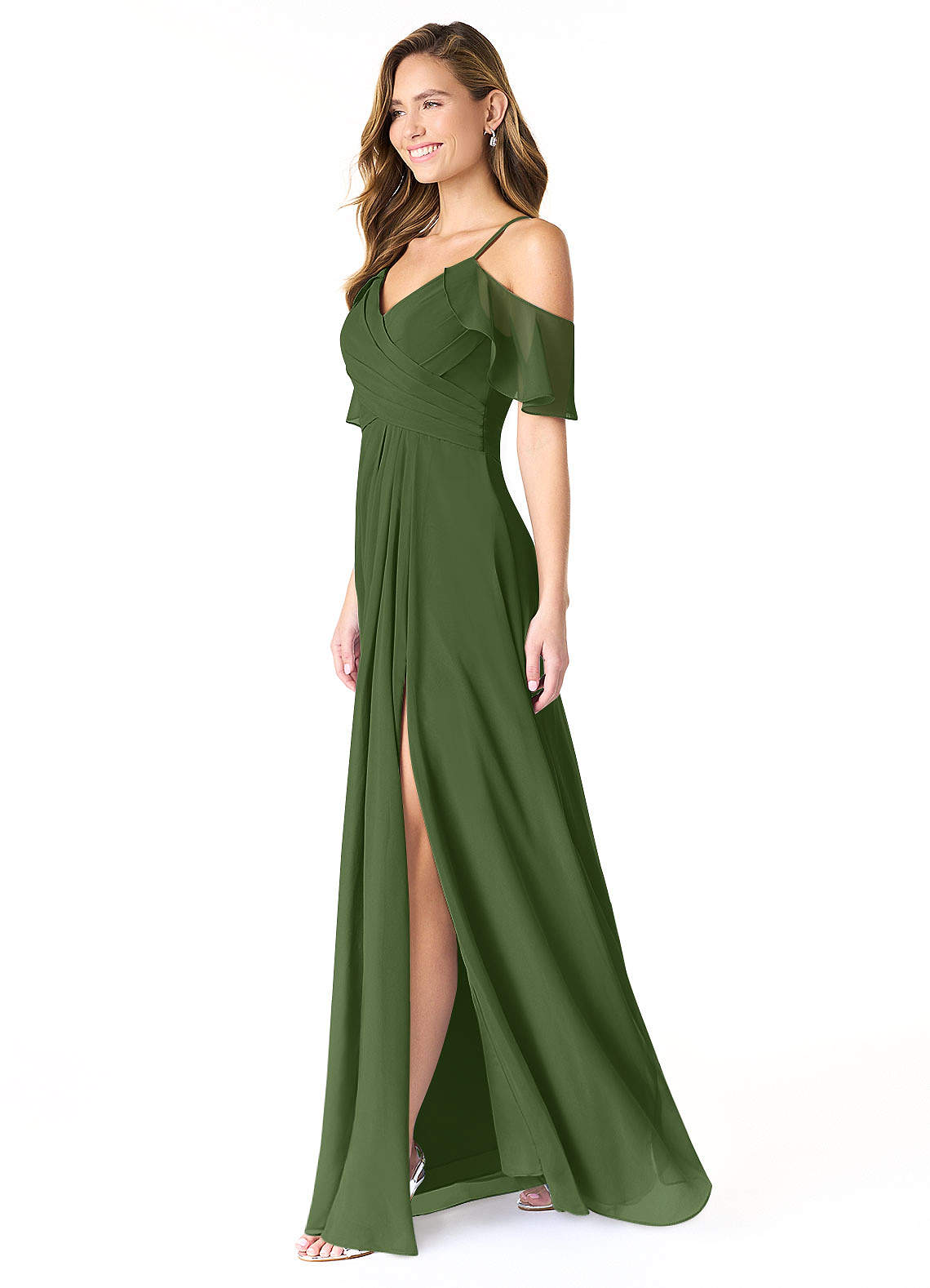 Azazie Dakota Olive Bridesmaid Dresses | Azazie