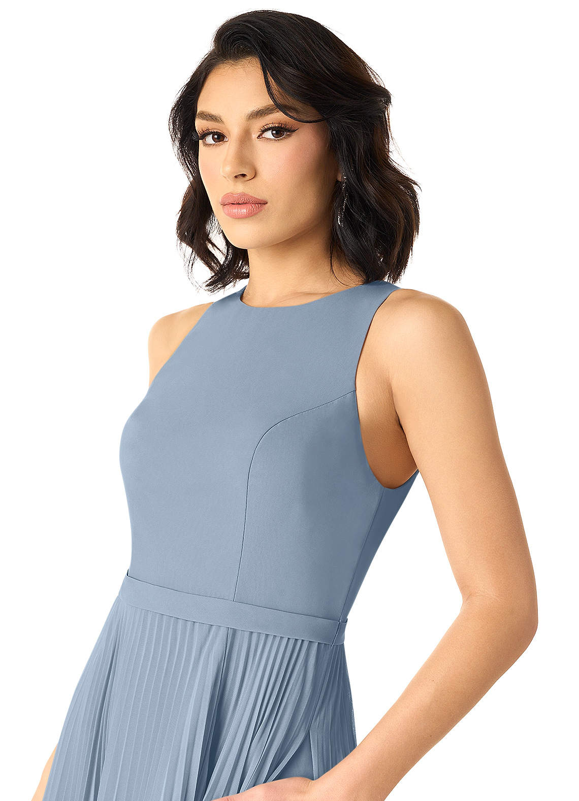 Azazie Lindie Dusty Blue Bridesmaid Dresses | Azazie