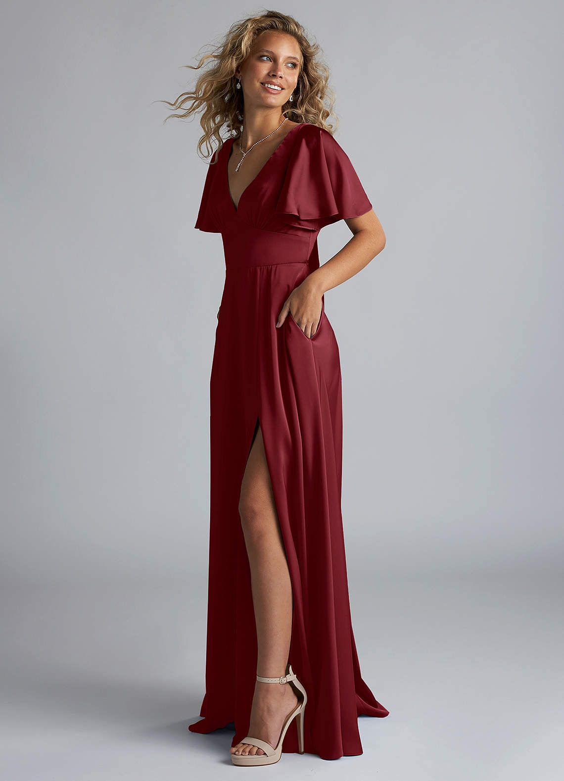 Cabernet Azazie Kimber Bridesmaid Dresses | Azazie