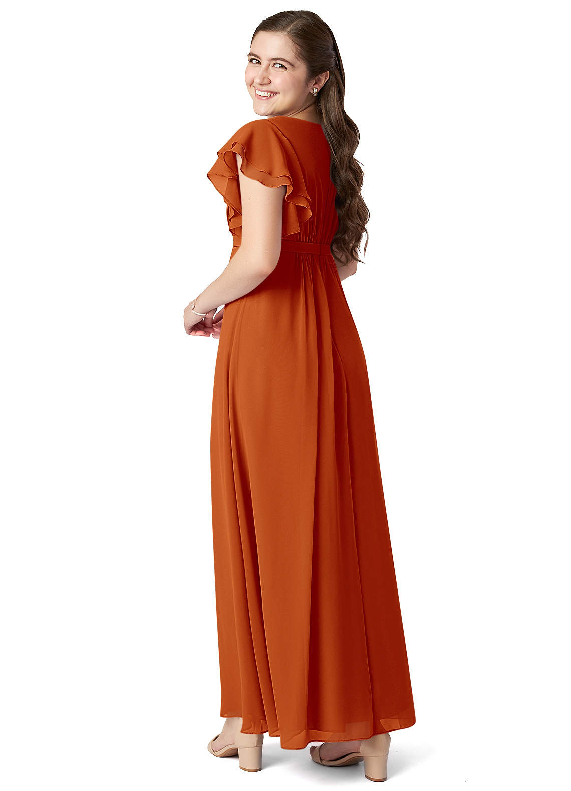 Paprika Azazie Daphne Junior Junior Bridesmaid Dresses | Azazie