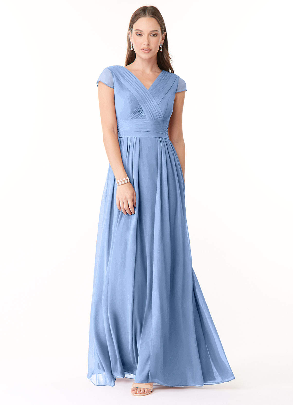 Azazie Organa Steel Blue Bridesmaid Dresses | Azazie