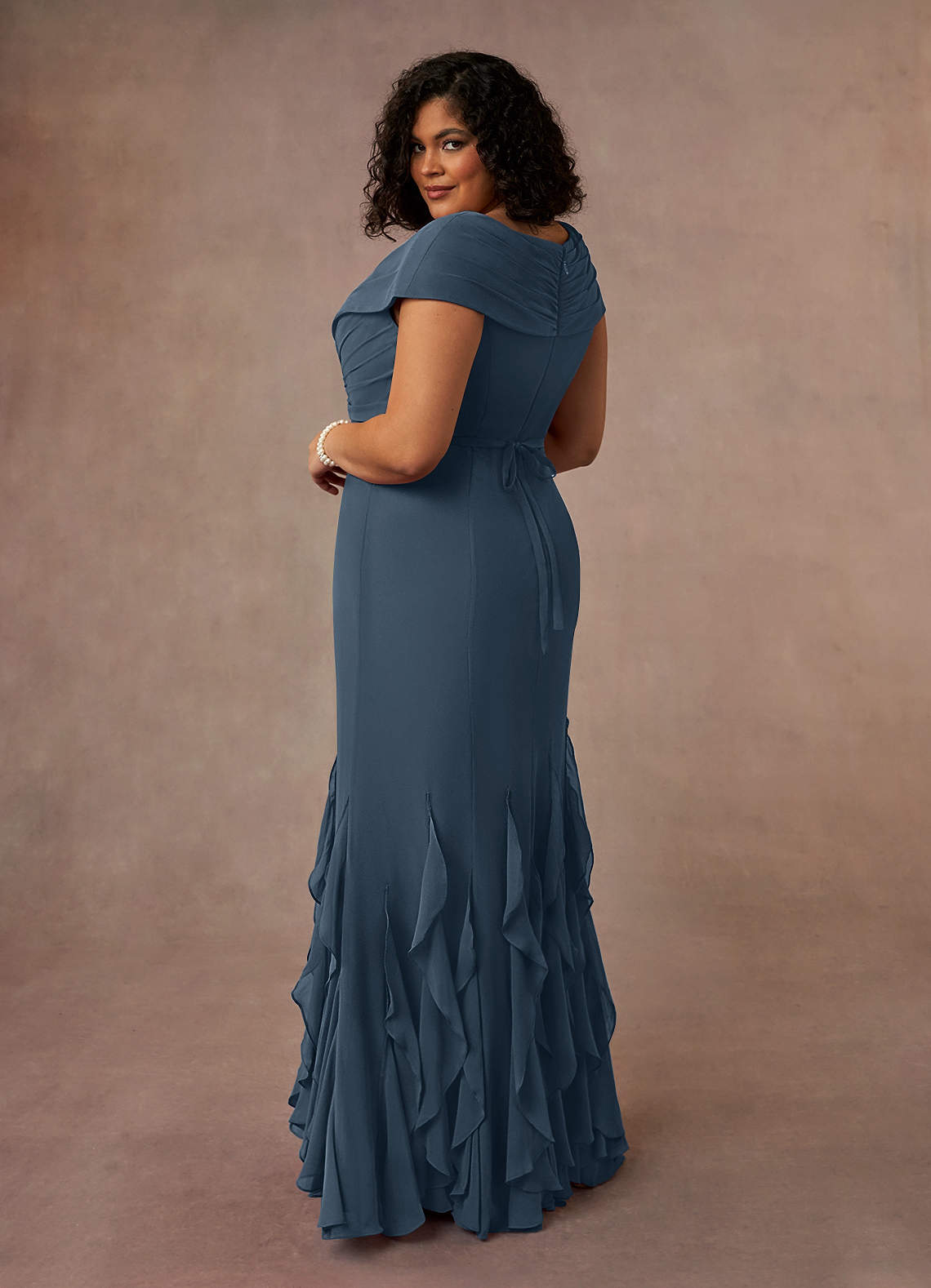 Azazie Bailora Neptune Mermaid Ruched Chiffon Dress | Azazie