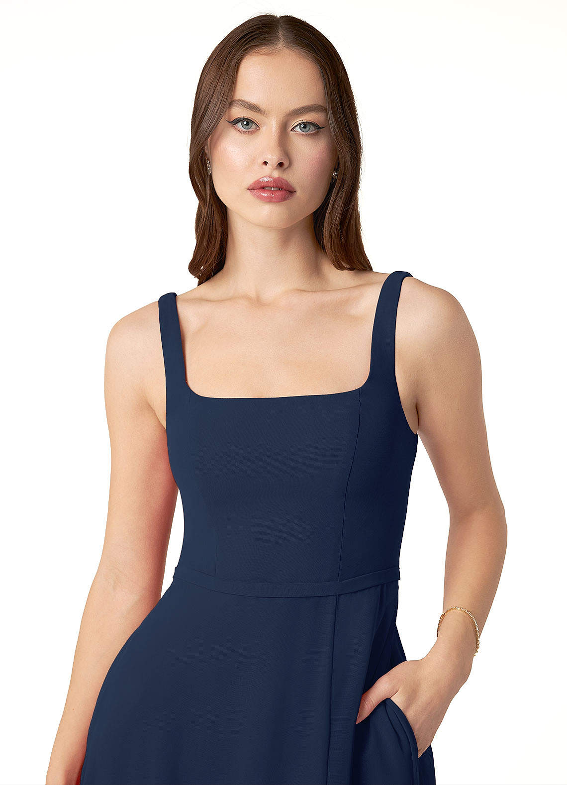 Dark Navy Azazie Renee Bridesmaid Dresses | Azazie