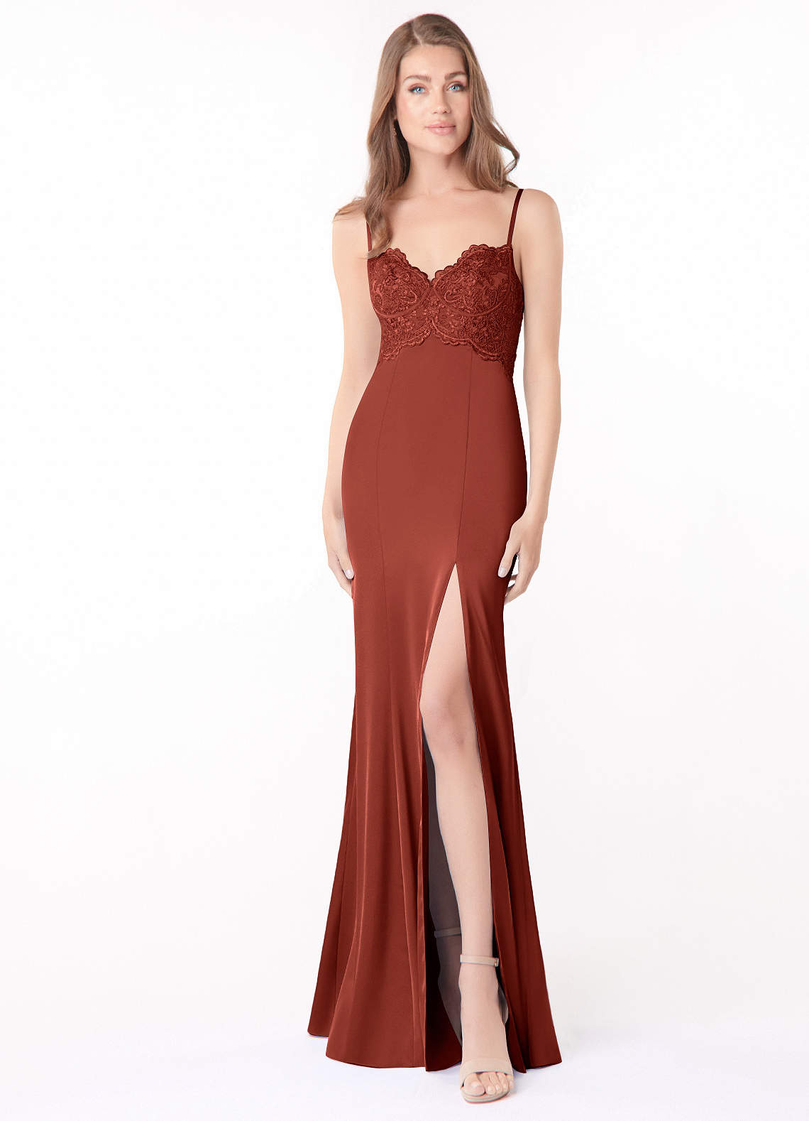 Terracotta Azazie Keyara Bridesmaid Dresses | Azazie