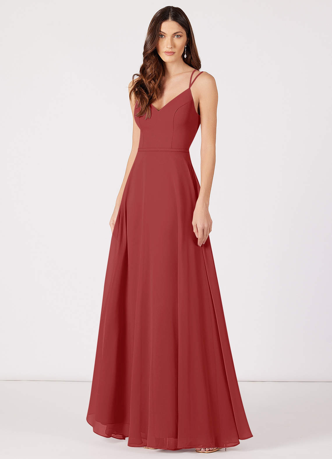 Rust Azazie Janine Bridesmaid Dresses | Azazie