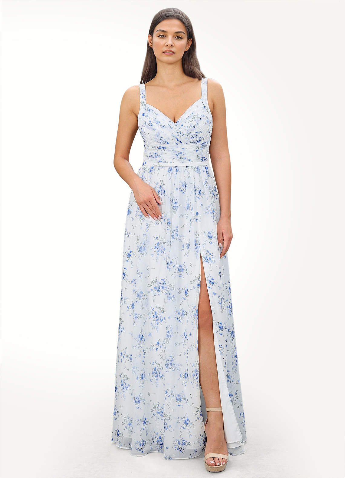 Azazie Chanel Blue Cottage Floral Bridesmaid Dresses | Azazie