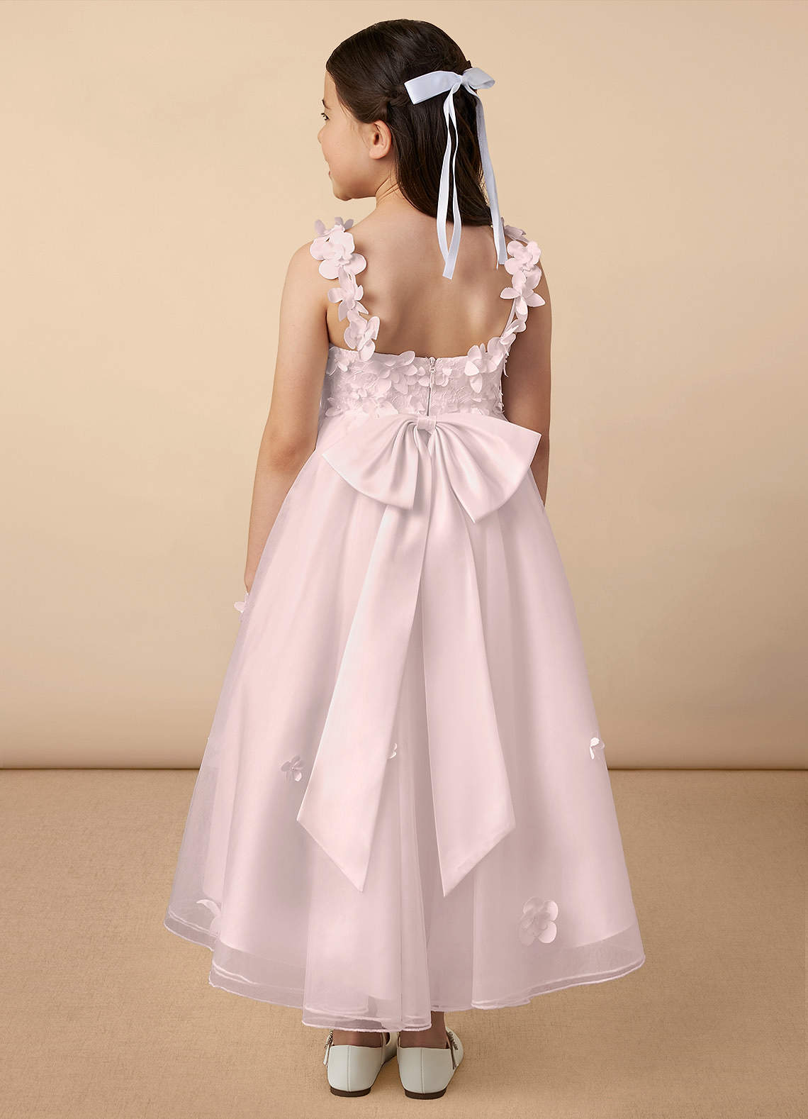 Azazie Ceres Blushing Pink Ball-Gown Lace Tulle Dress | Azazie