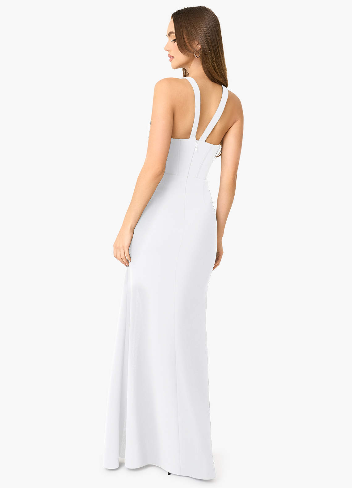 Reina White Cross Neck Maxi Dress Atelier Dresses | Azazie