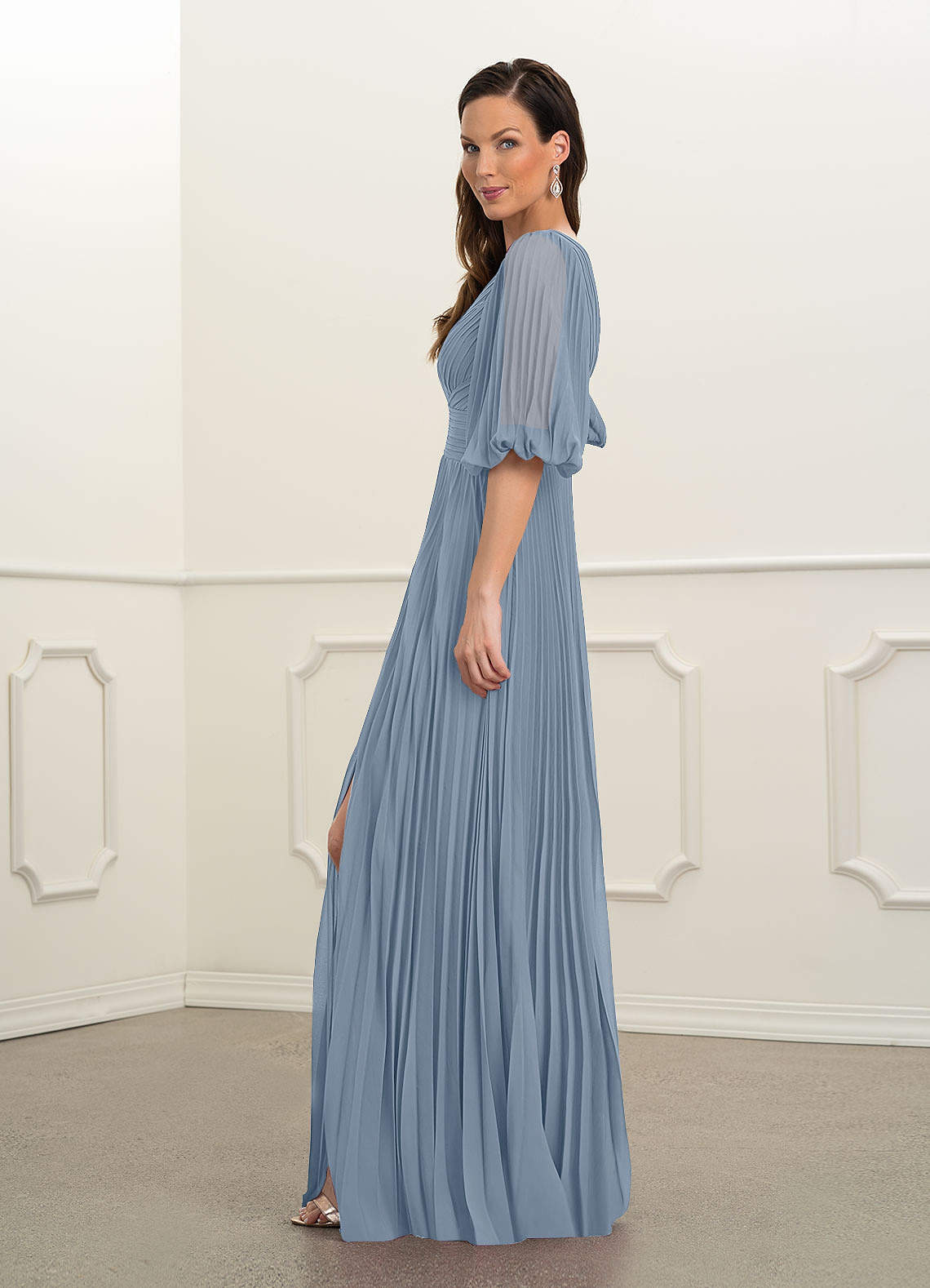Dusty Blue Azazie Zahara Mother of the Bride Dress Mother of the Bride ...
