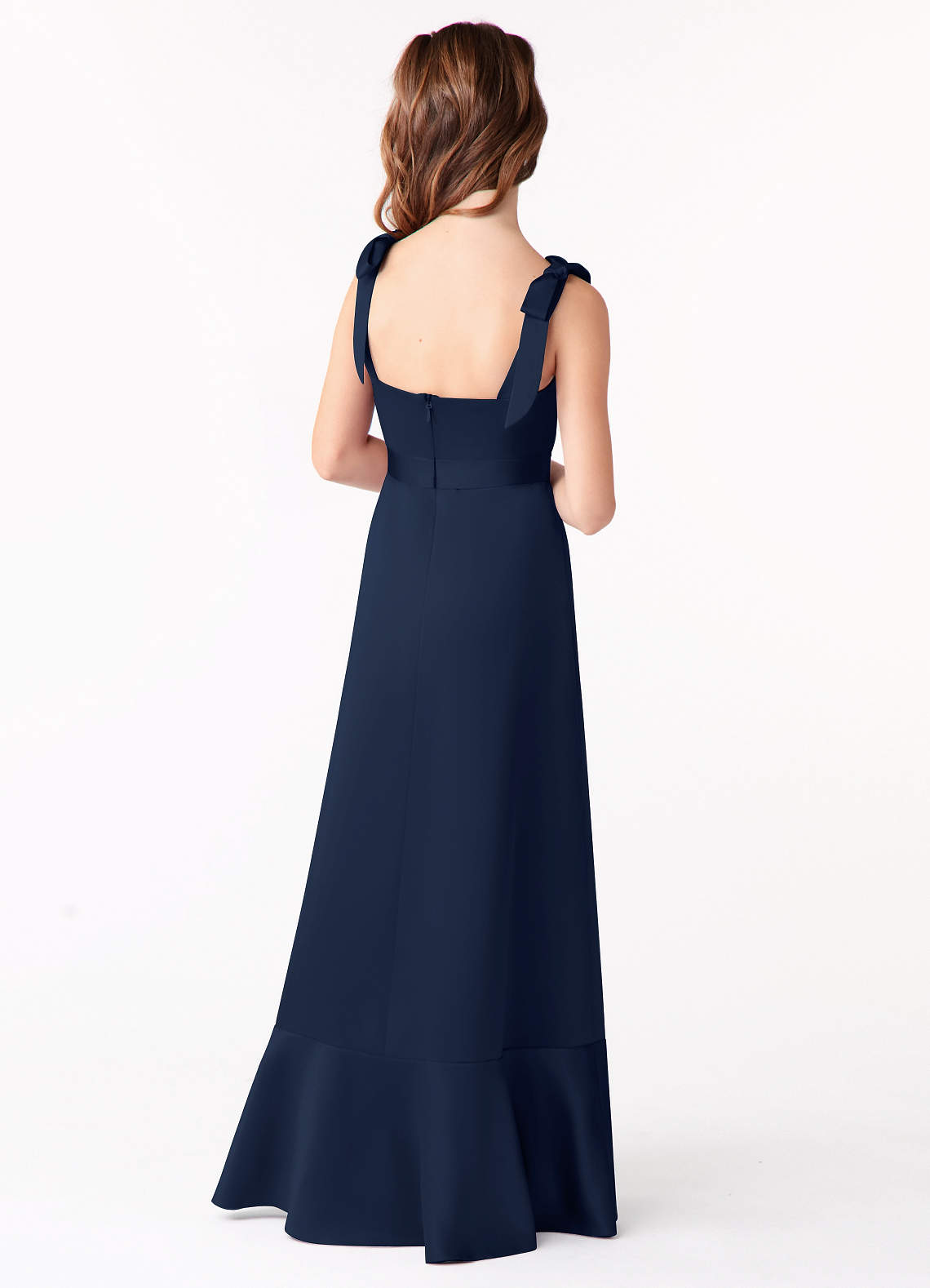 Dark Navy Azazie Barbara Junior Junior Bridesmaid Dresses | Azazie