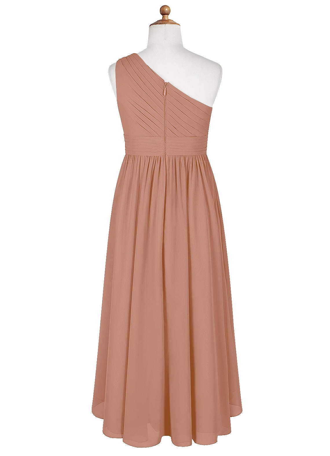 Champagne Rose Azazie Mathilda Junior Junior Bridesmaid Dresses | Azazie