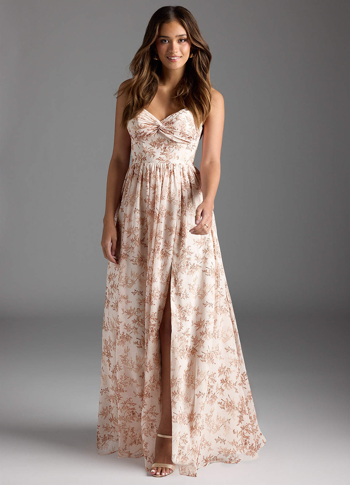 Azazie Zeya Pink Fern Floral Bridesmaid Dresses | Azazie