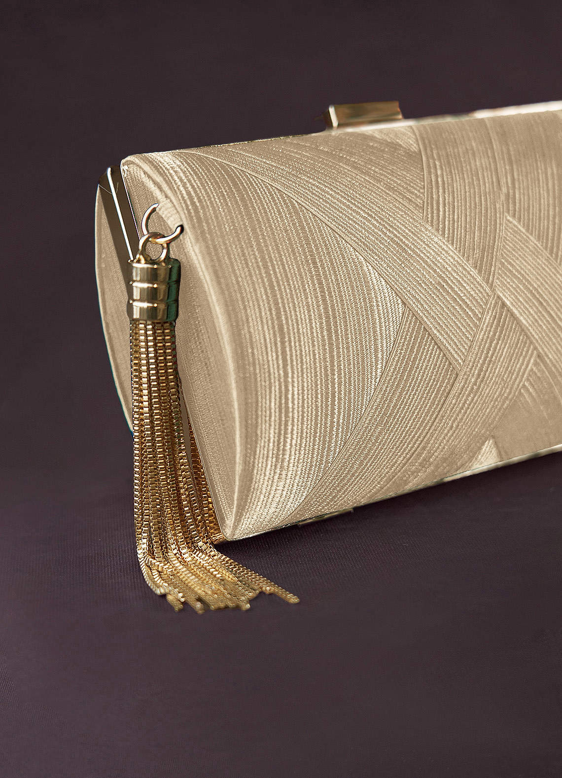 Apricot Gorgeous Tassels Clutch Bag | Azazie