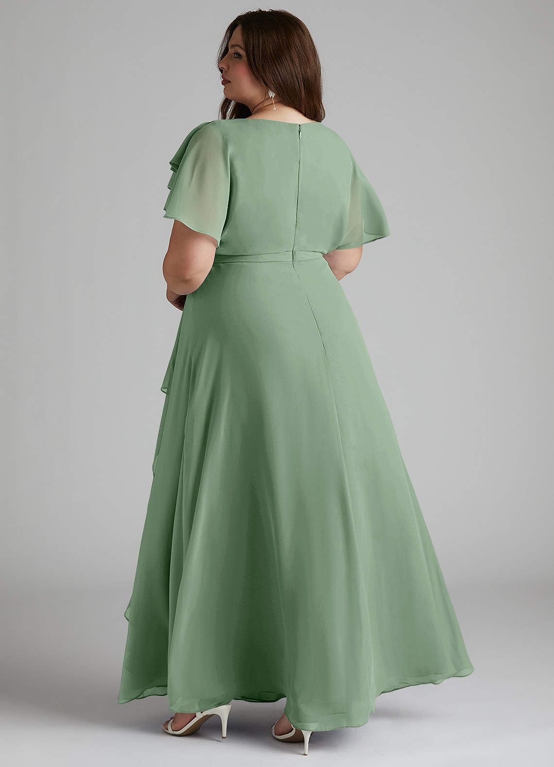 Azazie Aaliyah Matcha Modest Bridesmaid Dresses | Azazie