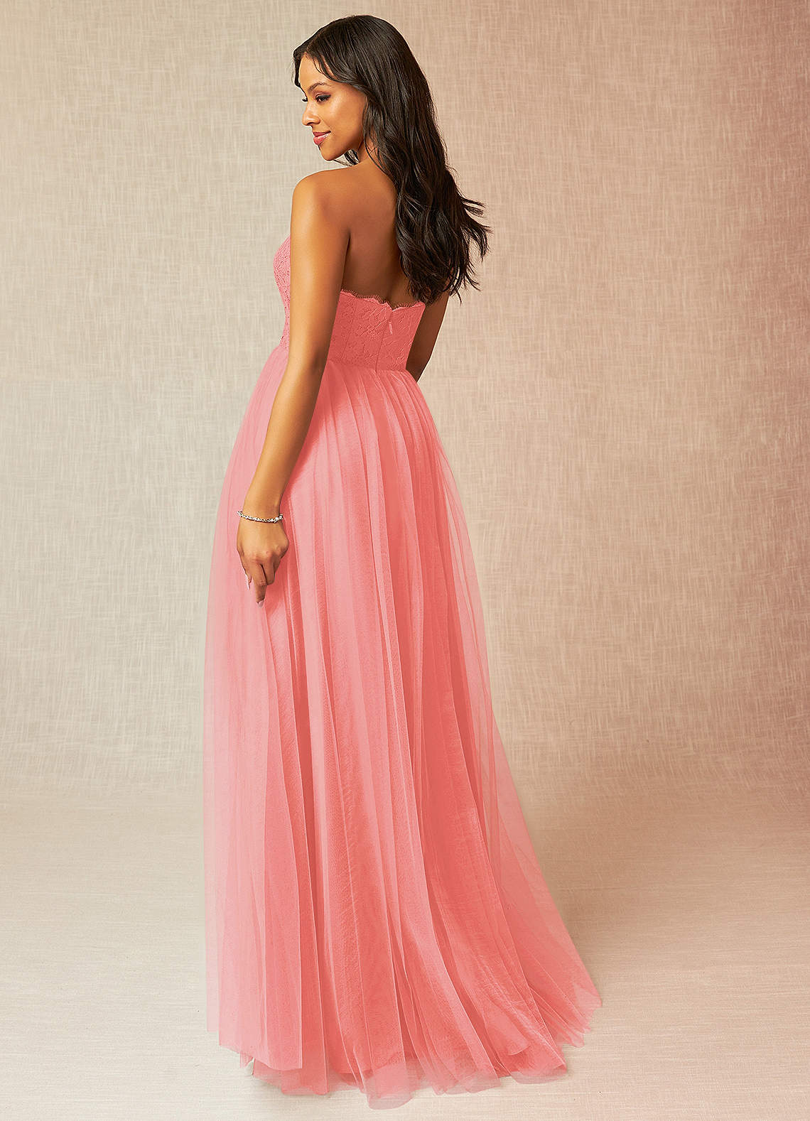 Azazie Roni Coral Bridesmaid Dresses | Azazie