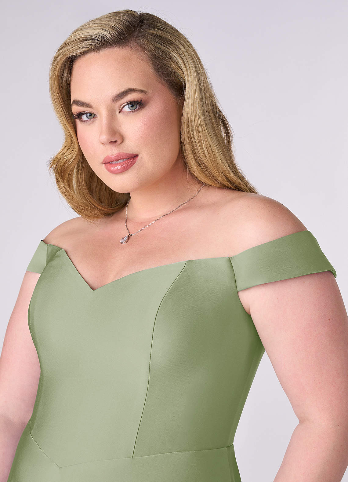 Dusty Sage Barbie™ AZAZIE 1013 Bridesmaid Dresses | Azazie