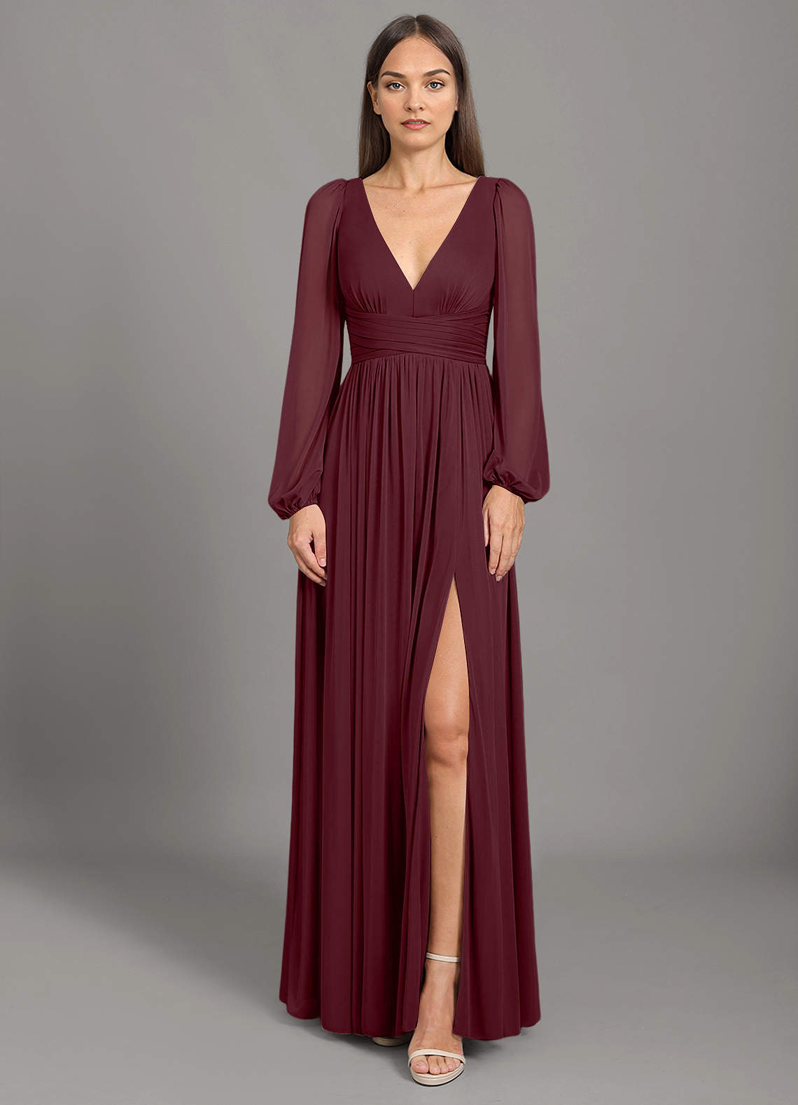 Azazie Norah Cabernet Bridesmaid Dresses | Azazie