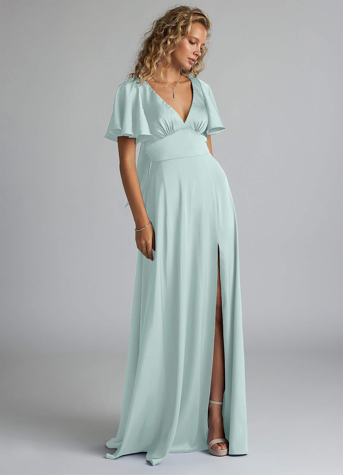 Azazie Kimber Mist Bridesmaid Dresses | Azazie