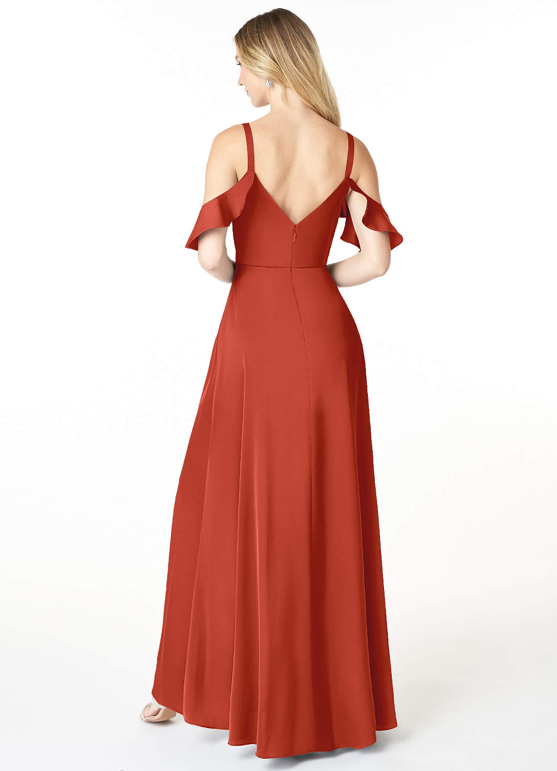 Rust Azazie Andie Stretch Satin Dress Bridesmaid Dresses | Azazie