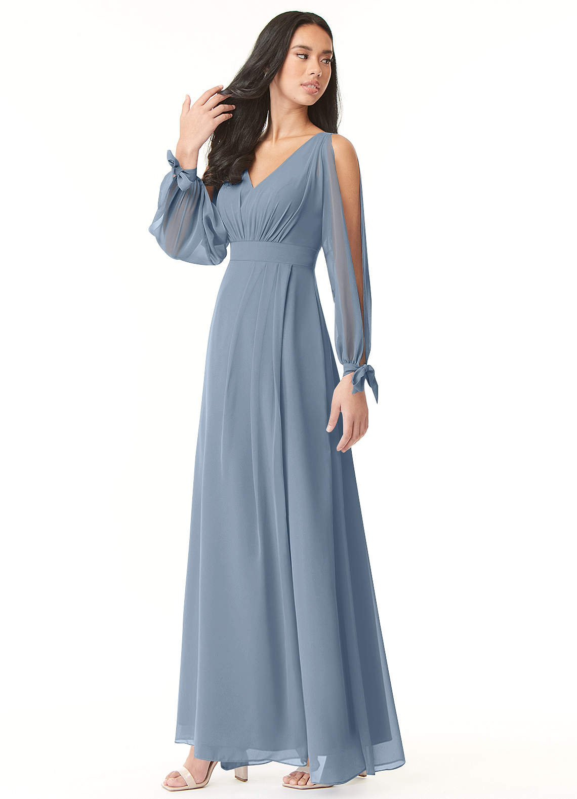 Dusty Blue Azazie Matilda Bridesmaid Dresses | Azazie