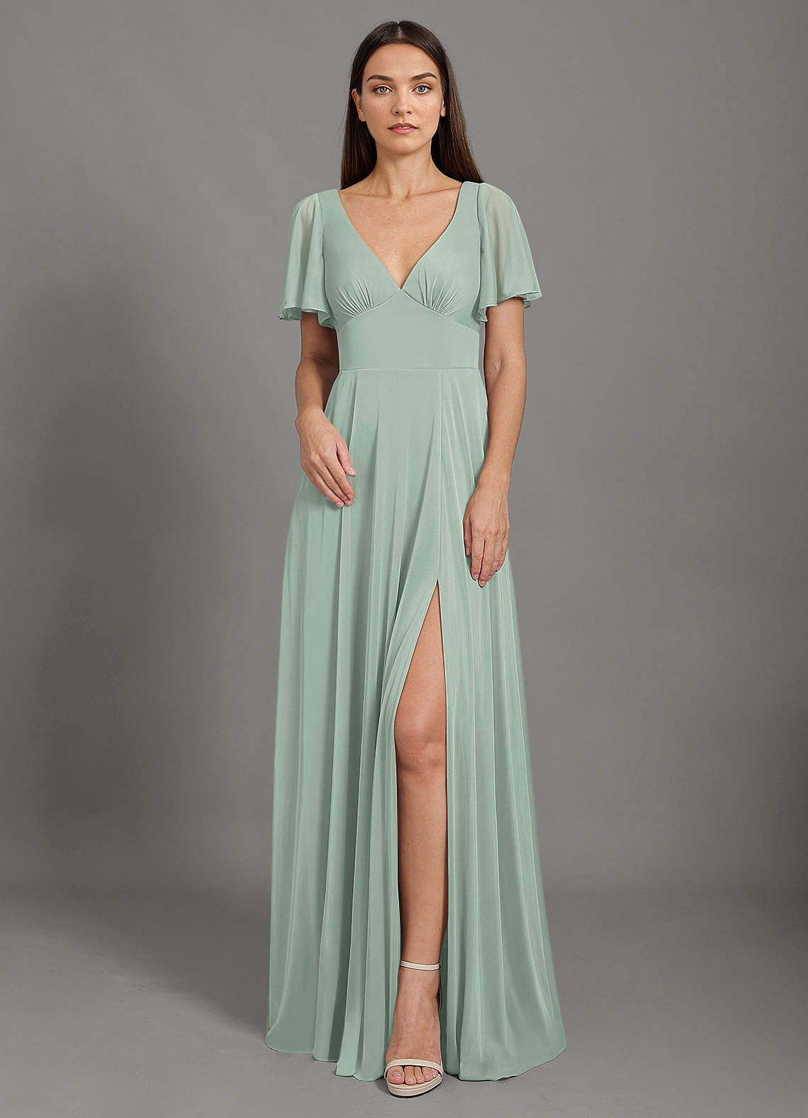 Azazie Kimber Agave Bridesmaid Dresses | Azazie